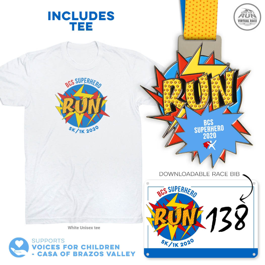 Virtual Race - BCS Superhero Run/Walk 1K/5K | Gone For a Run