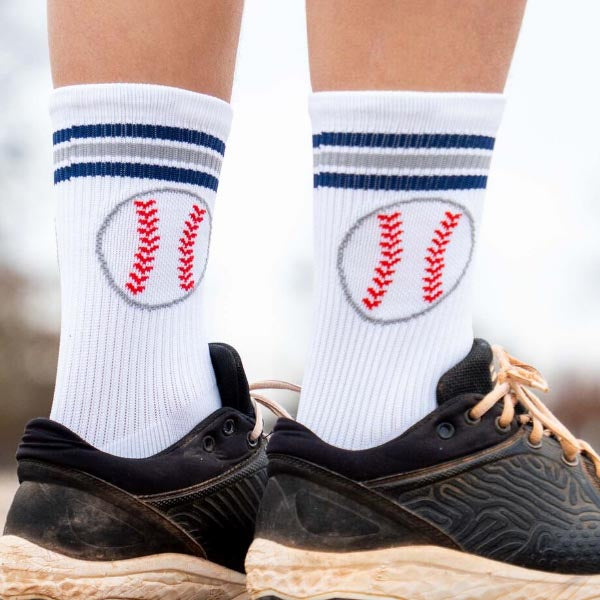 Baseball Mid-Calf Socks | Baseball Crew Socks | ChalkTalkSPORTS