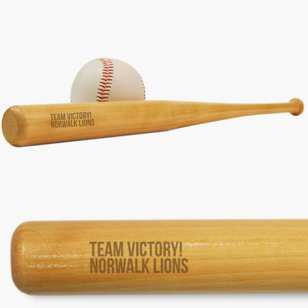 Custom Text Engraved Mini Baseball Bats | ChalkTalkSPORTS