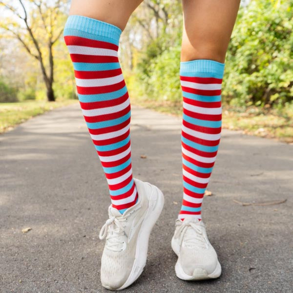 Fun Knee-High Socks for Runners, Running Knee Socks