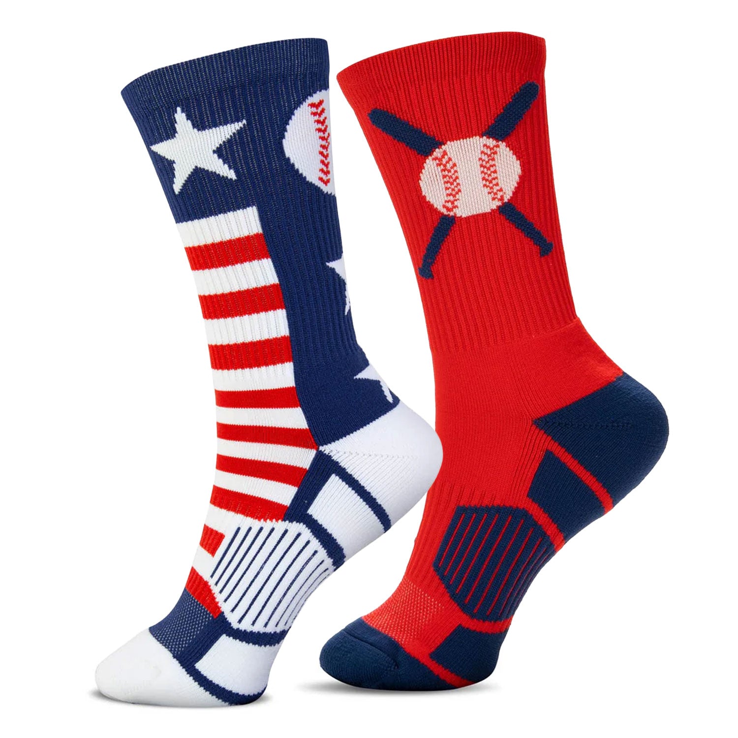 Baseball Woven Mid-Calf Sock Set - Baseball USA | ChalkTalkSPORTS