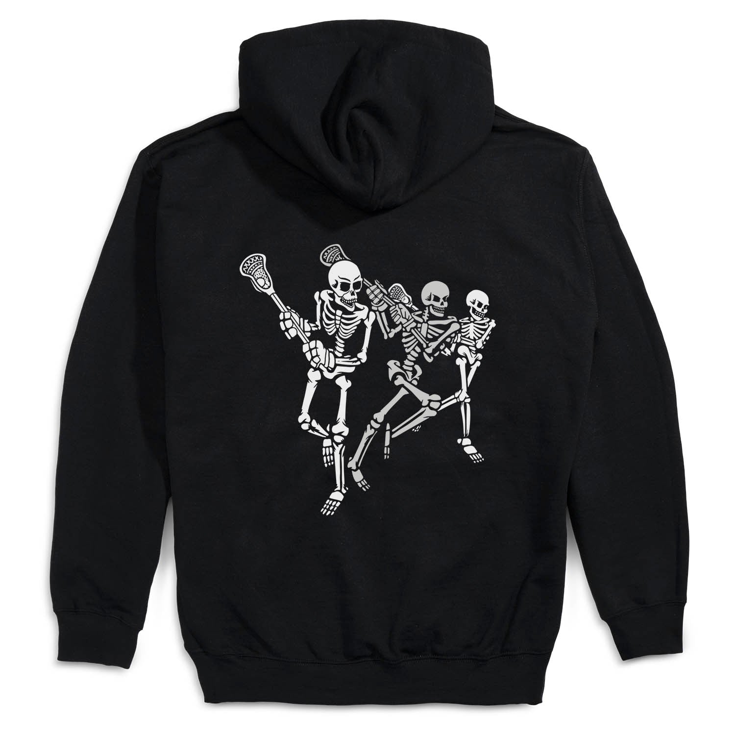 Guys Lacrosse Hooded Sweatshirt - Skeleton Offense (Back Design ...